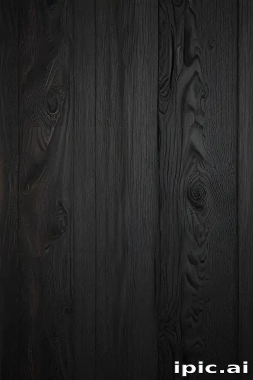 Elegant Dark Wood Texture with Intricate Grain Patterns and Depth