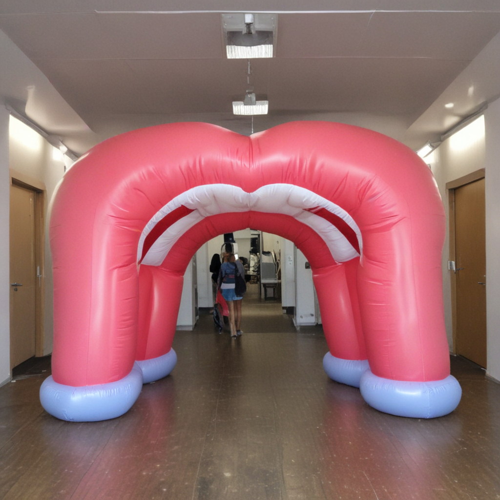 giant inflatable walk through lips entryway