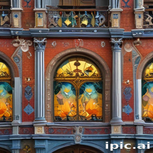 Colorful Stained Glass Windows Adorn Historic Architectural Building's ...