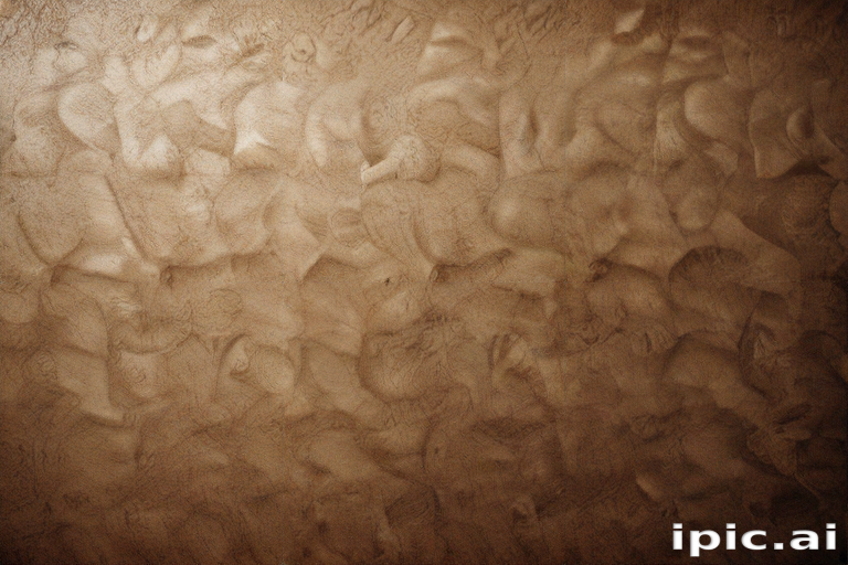 Intricate Textured Pattern with Warm Earthy Tones and Fluid Design Elements