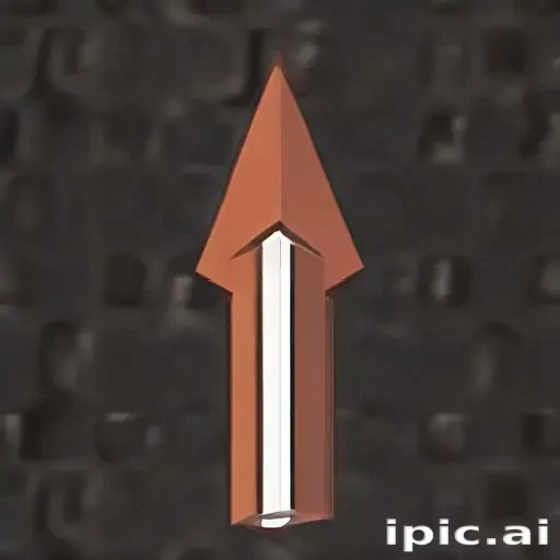 Stylized Arrow Design with a Modern Aesthetic Against a Dark Background