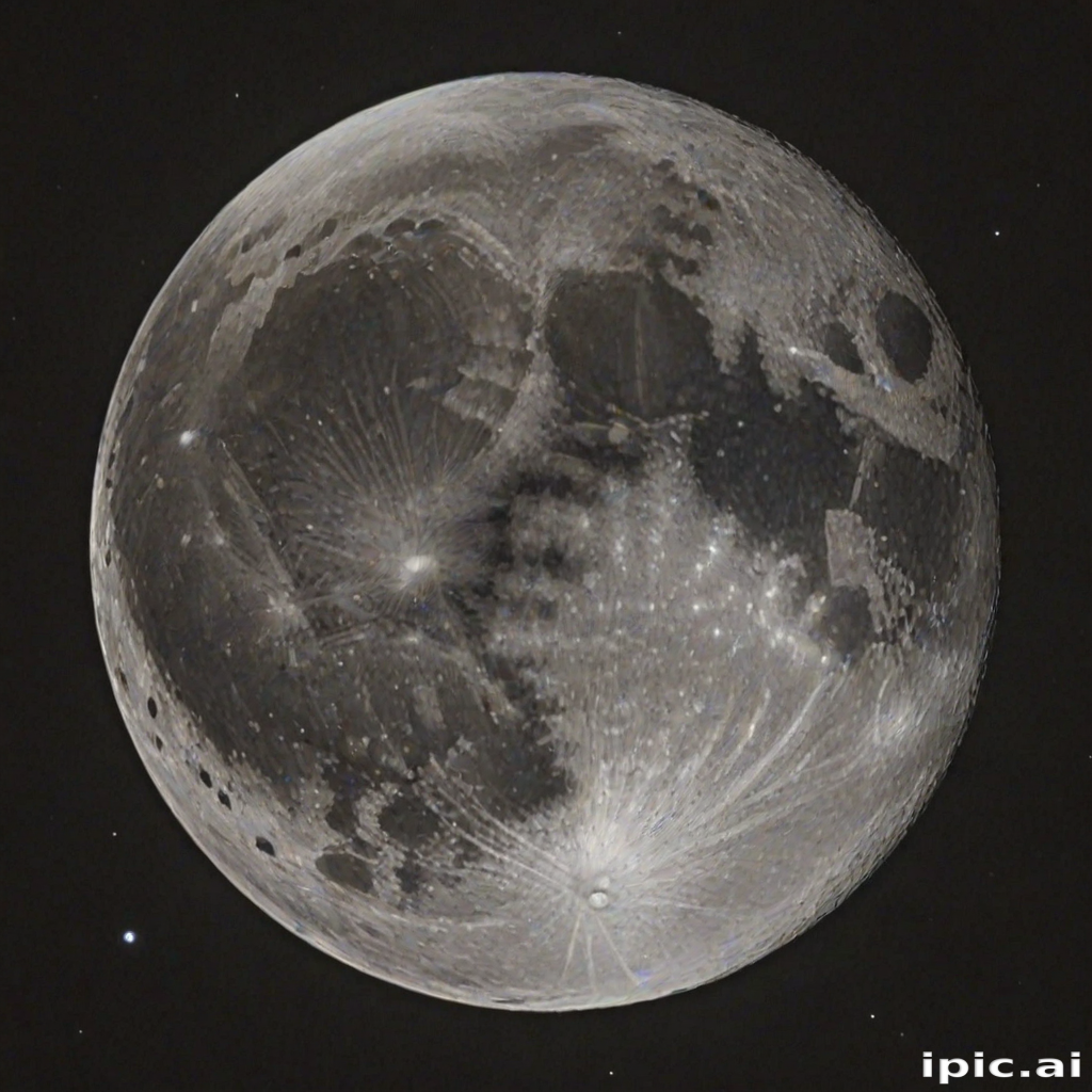 Stunning Close-Up of the Moon Revealing Its Unique Surface Features