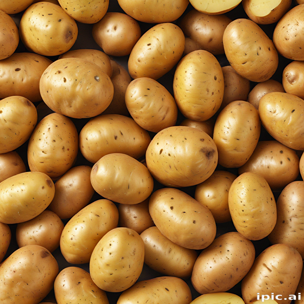 A Bountiful Collection of Fresh, Brown Potatoes Arranged in a Vibrant ...