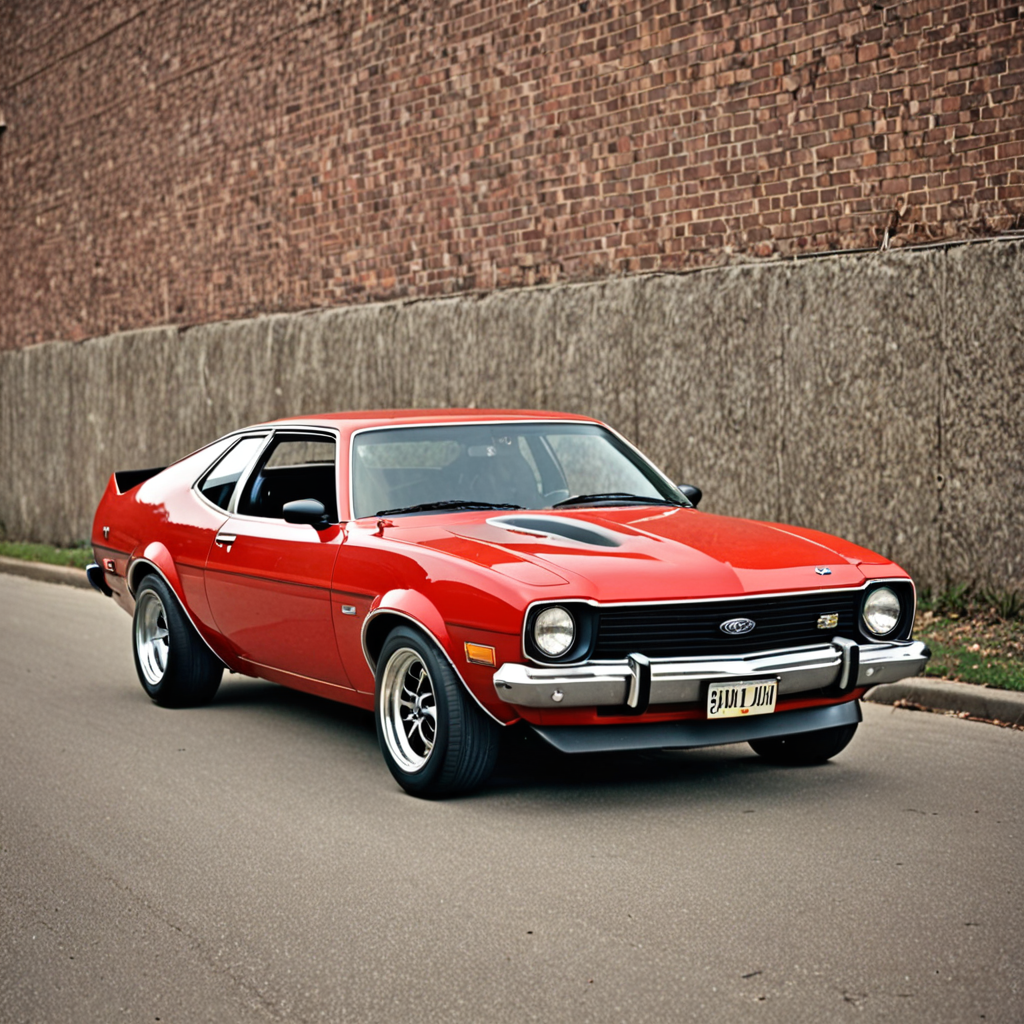 chopped and slammed ford pinto muscle car