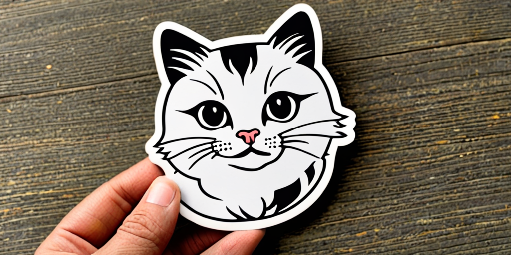 cut cat sticker