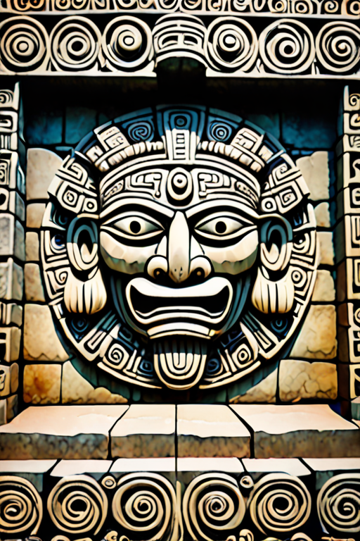 a scary mayan stone stateau
