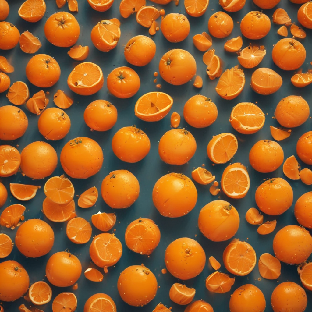A Vibrant Spread of Fresh Oranges and Juicy Citrus Segments Displayed ...