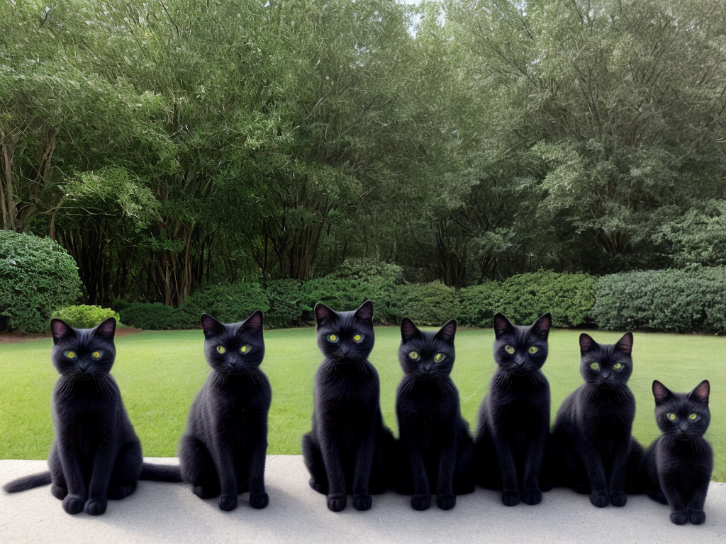 scary black cat army taking over the world