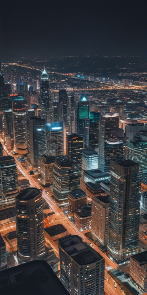 Magic city in the night