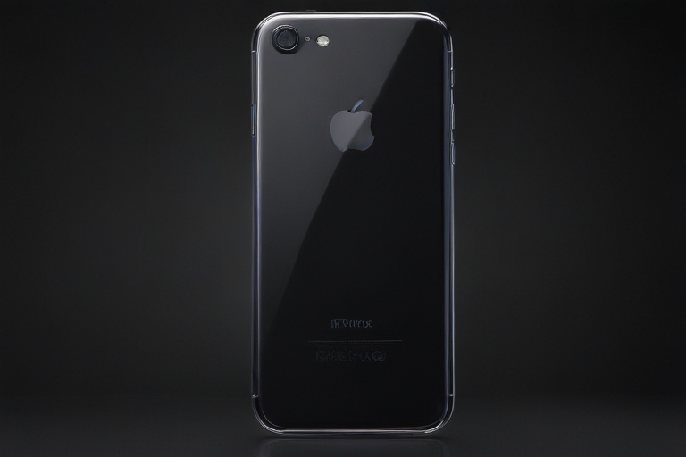 Elegant Back View of a Sleek Black Apple iPhone 7 Device