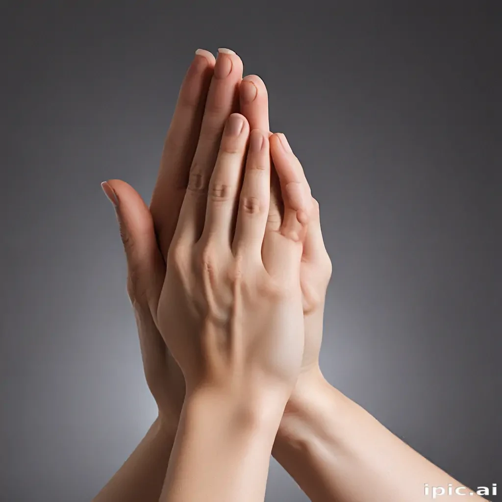 Two Hands Coming Together in a Gesture of Unity and Peace