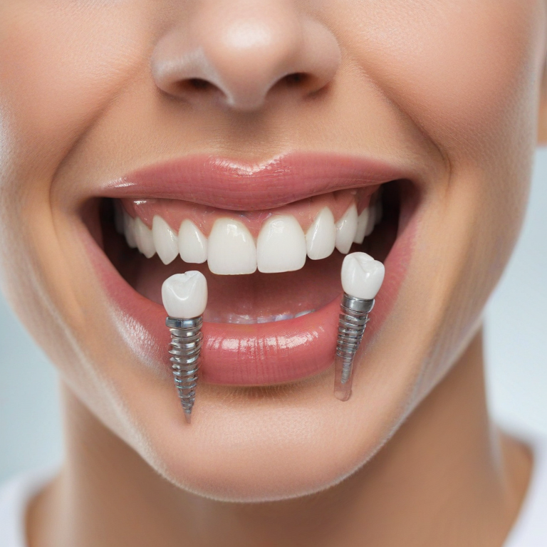 modern, inovative dentist and implants, teeth, modern, futuristic ...