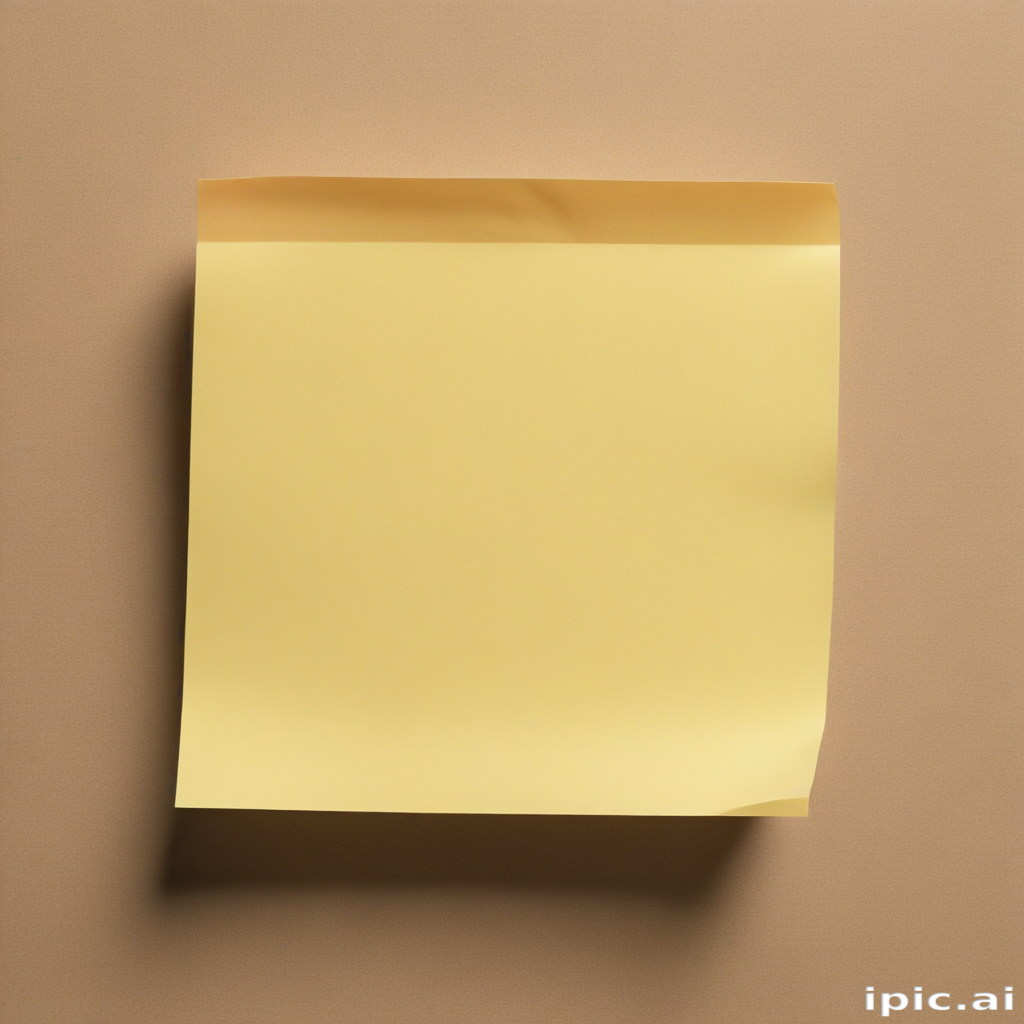 Blank Yellow Sticky Note Ready for Your Creative Ideas and Messages