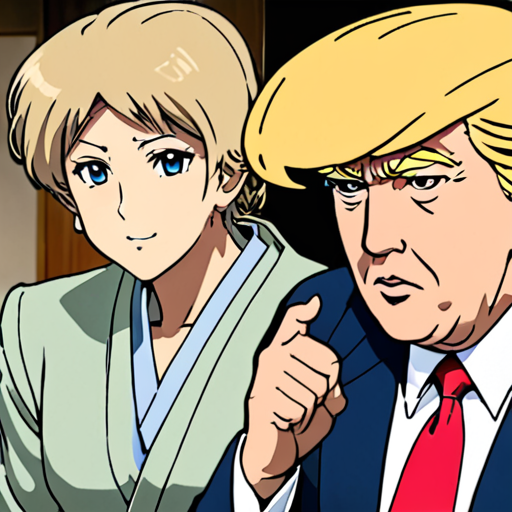 donald trump in japanese anime
