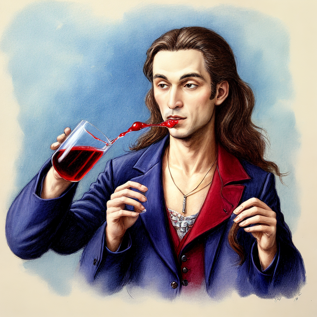 vampire drinking blood