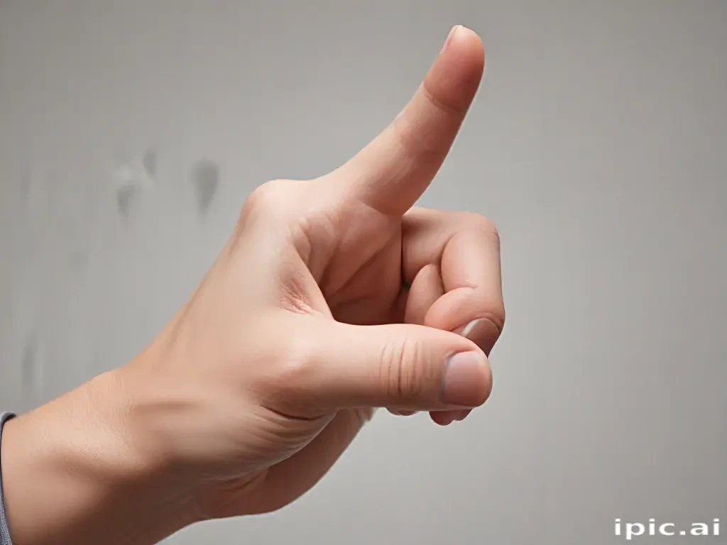 Hand Gesture Signifying Number One or First Place Recognition