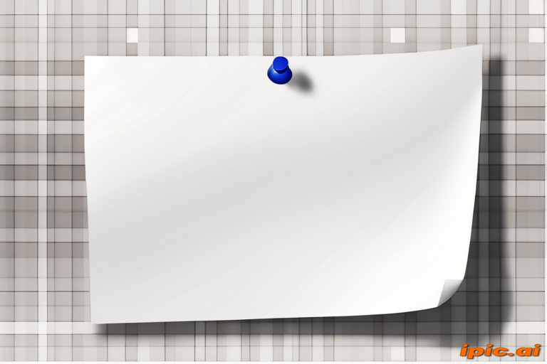 Blank Sticky Note Tacked on a Subtle Textured Background for Notes