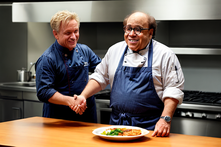 Danny DeVito as chef Gordon Ramsey