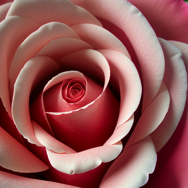 Delicate Layers of a Beautiful Pink Rose in Full Bloom