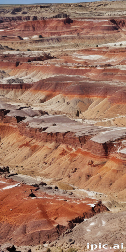 Stunning Layers of Colorful Strata in a Desert Landscape Formation