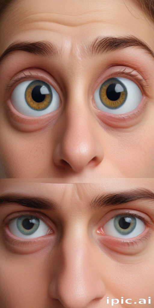Close-Up Comparison of Two Distinct Eye Colors in a Human Face