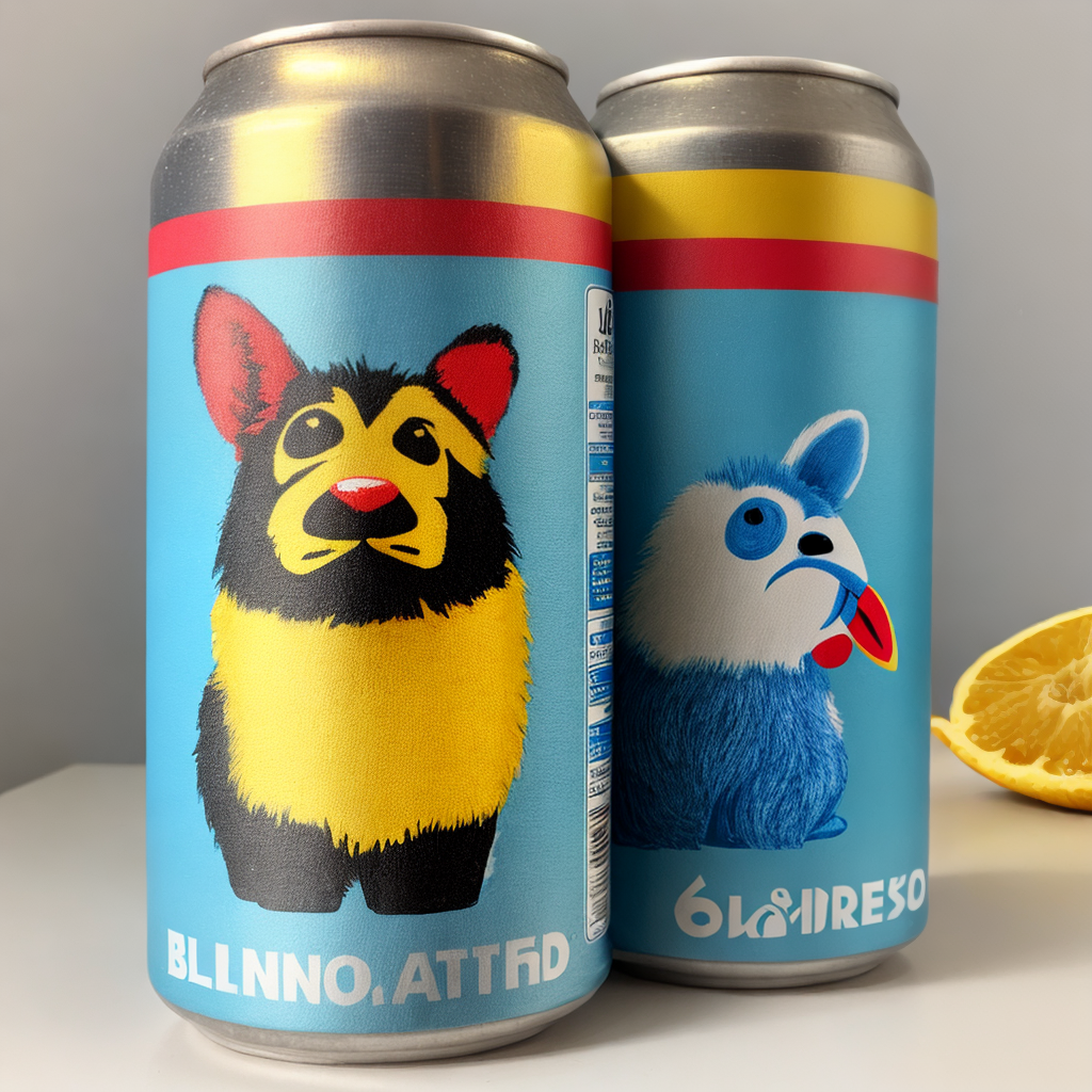funky beer can illustration