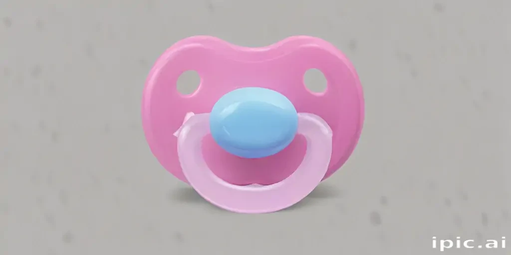 Colorful Pink and Blue Baby Pacifier for Soothing Infants and Toddlers