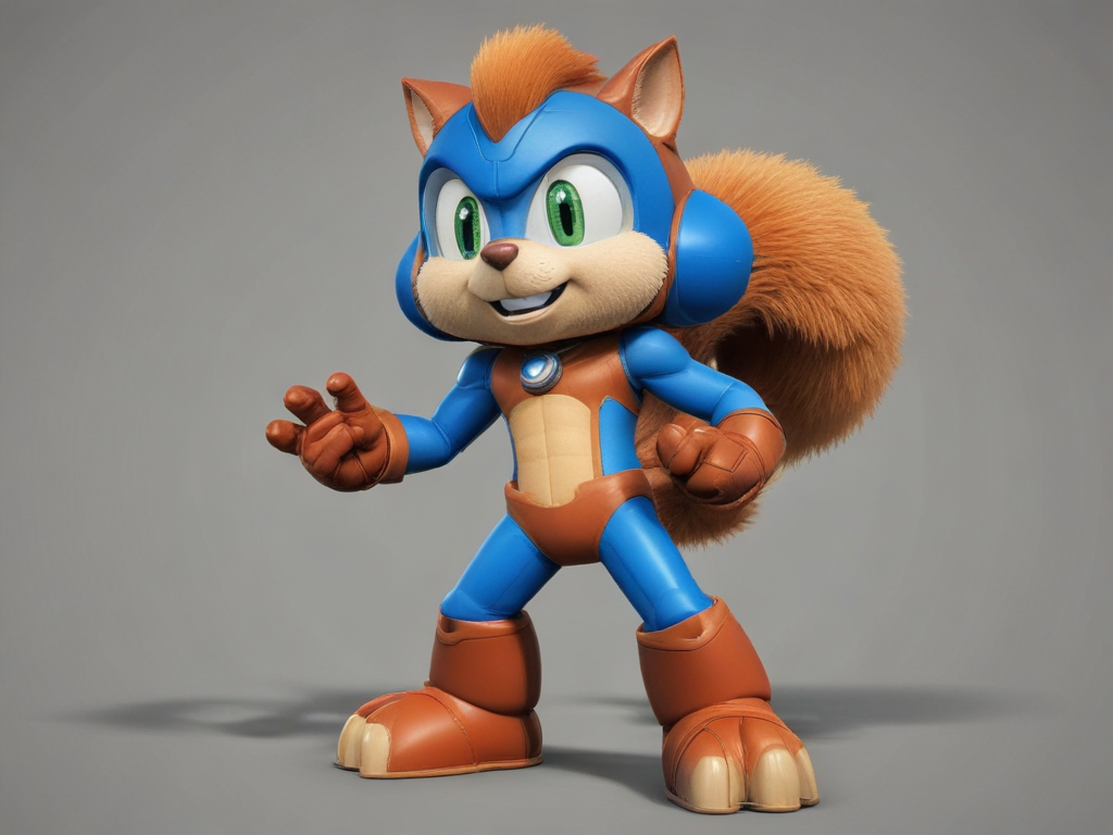 Conker's Bad fur day squirrel face on megaman body with megaman helmet ...