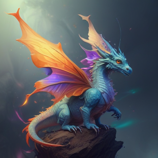 enchanting butterfly dragon with mesmerizing multicolored wings ...