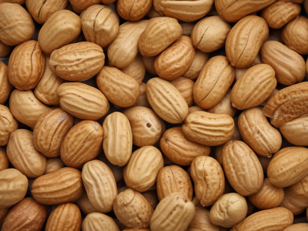A Close-Up View of a Variety of Light Brown Nuts Spread Out.