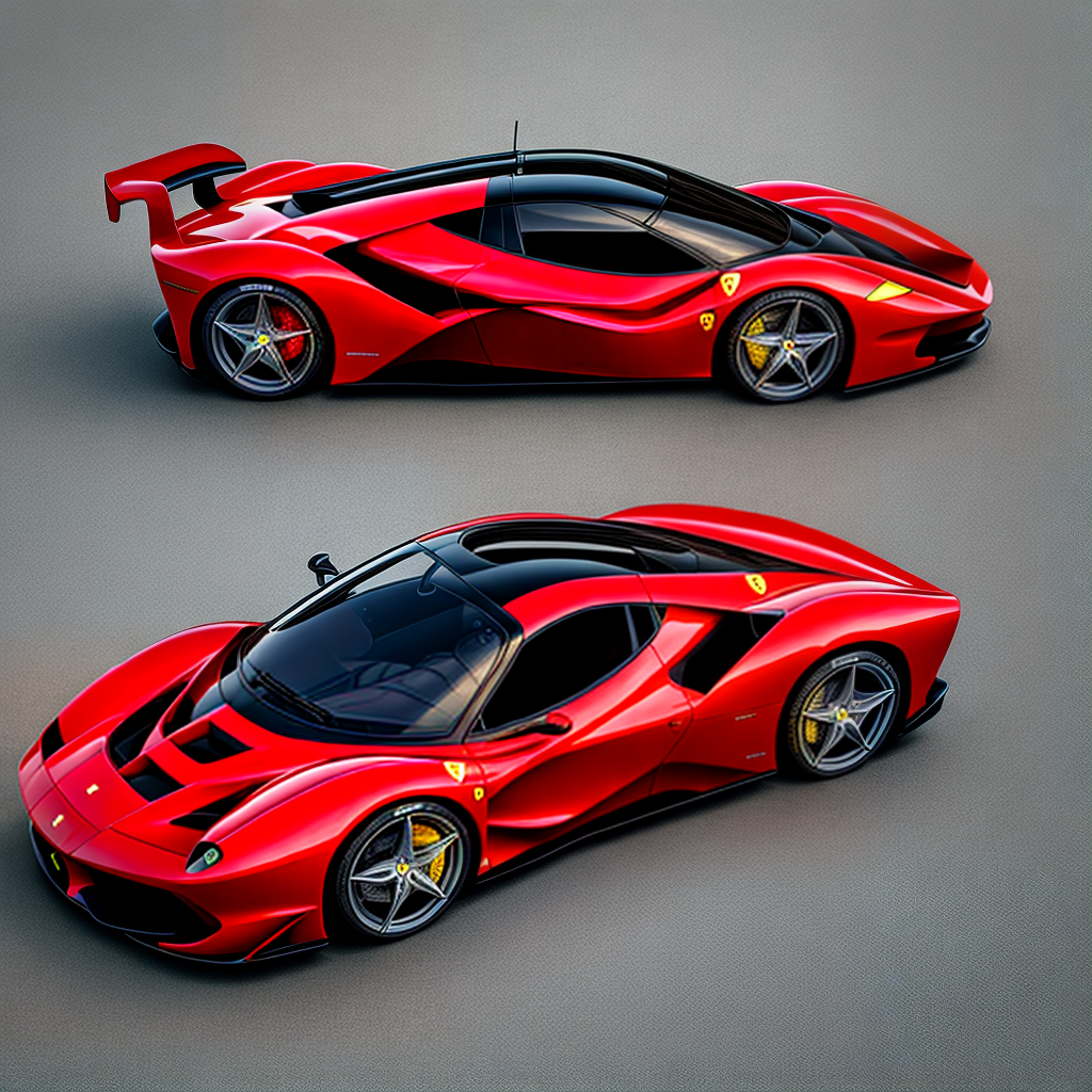 Create a futuristic Ferrari f40