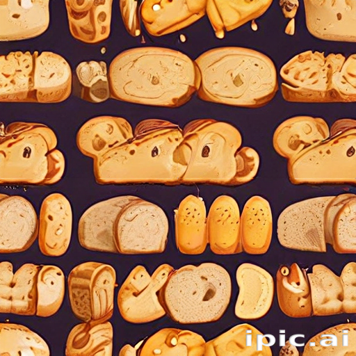 A Colorful Array of Various Bread Types Displayed in a Patterned Design.