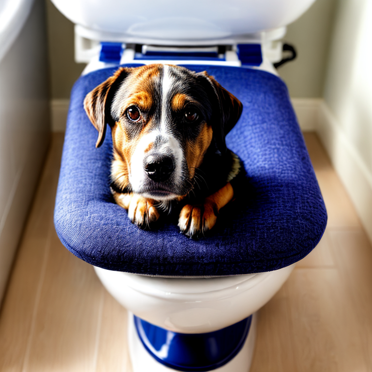 Dog in toilet