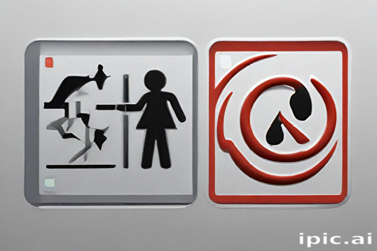 Creative Signage Featuring Dynamic Actions and Symbols for Safety Awareness