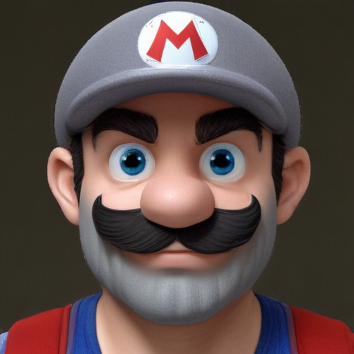 gray skin super Mario