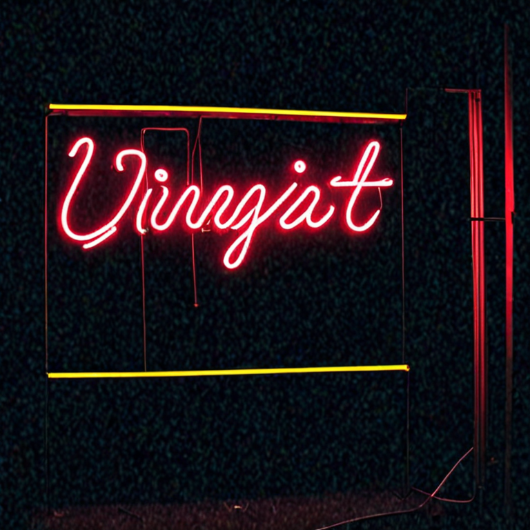 jintai is a name on a neon sign surreal art