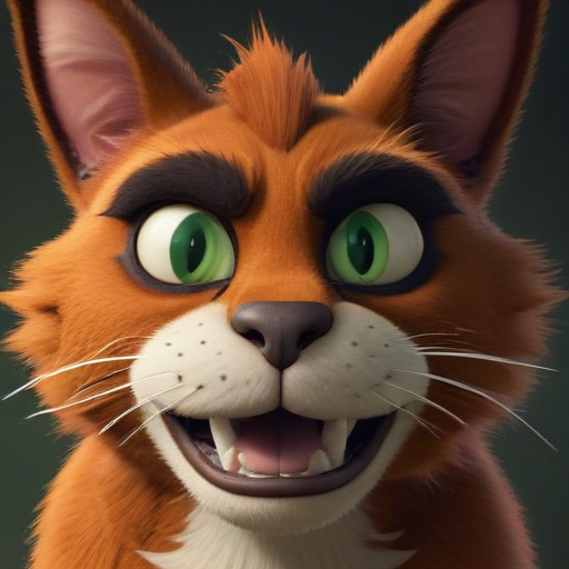 Crash bandicoot with a cat face