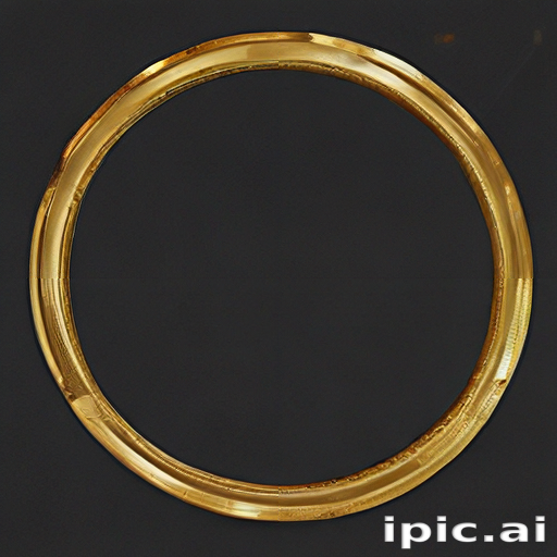 Elegant Circular Gold Frame with Intricate Detailing on Dark Background