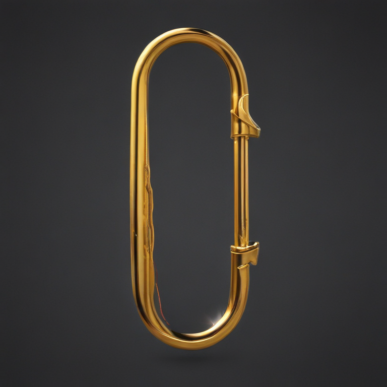 A Shiny Gold Musical Instrument Standing Out Against a Dark Background