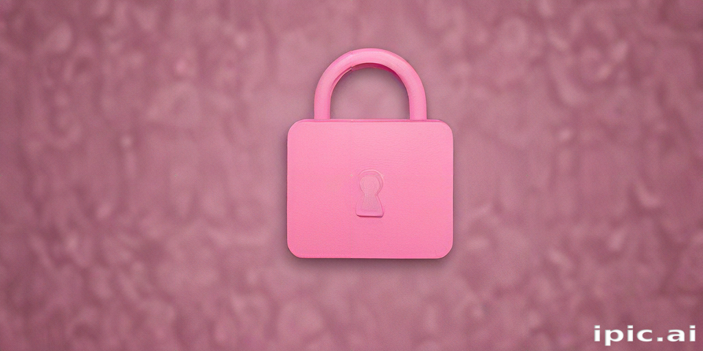 Vibrant Pink Padlock on a Soft Pink Background Symbolizing Security and ...