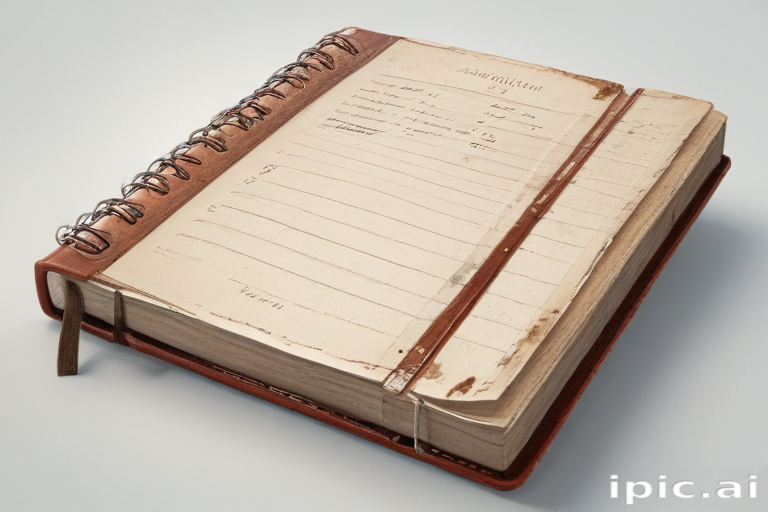 A Vintage Spiral-Bound Notebook with Blank Pages for Personal Notes