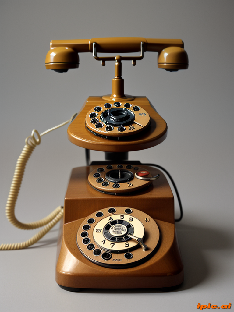 Vintage Rotary Telephone with Distinctive Design and Classic Dialing ...