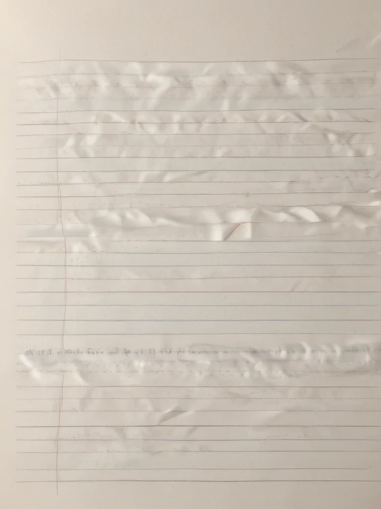 Crinkled Paper with Faded Lines: A Study of Texture and Imperfection