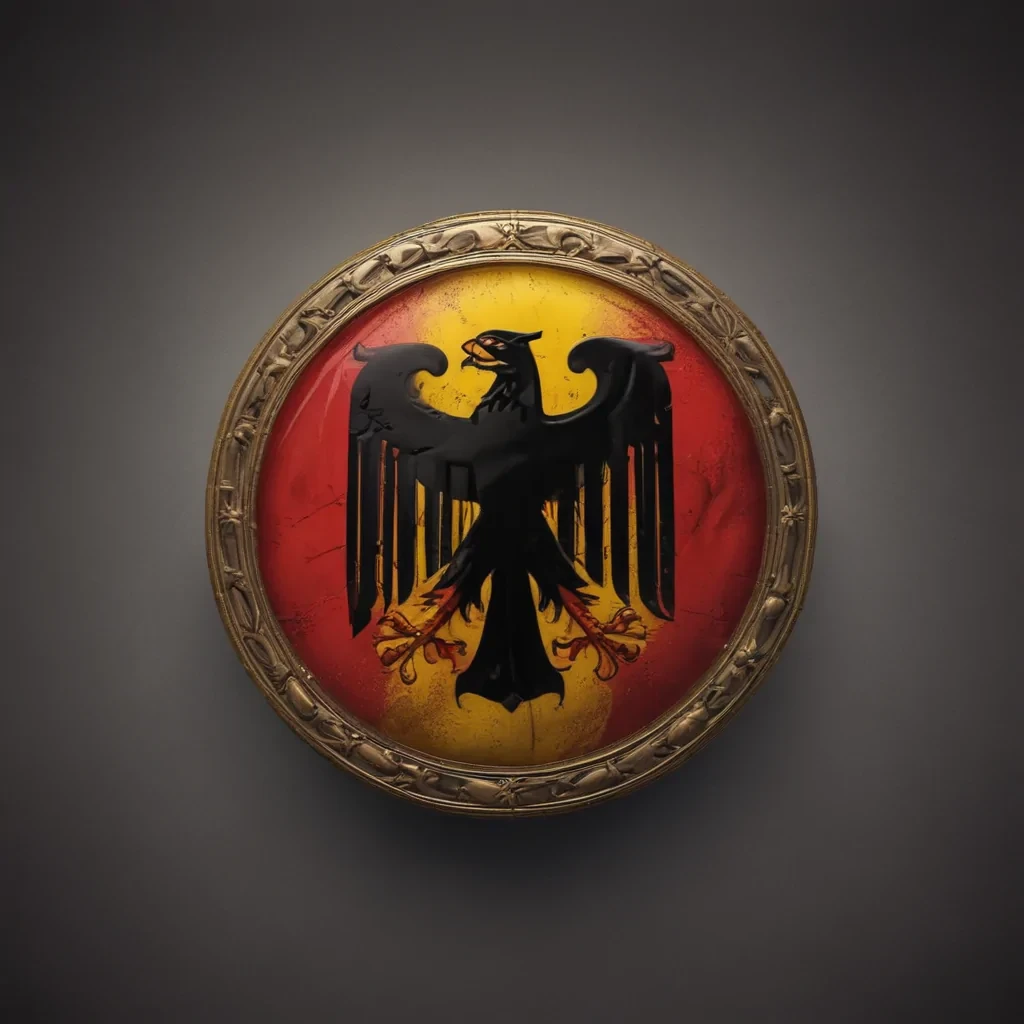 A Historical Symbol of Strength: The German Eagle Emblem on Shield