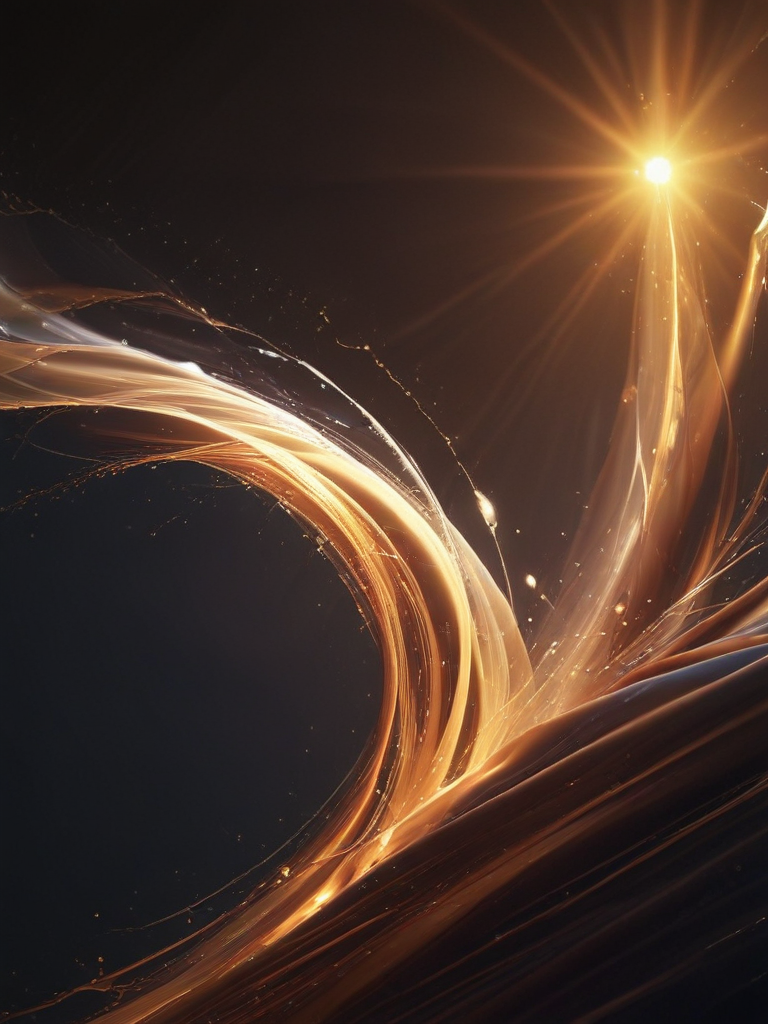 Radiant Waves of Light Dancing in a Cosmic, Ethereal Space