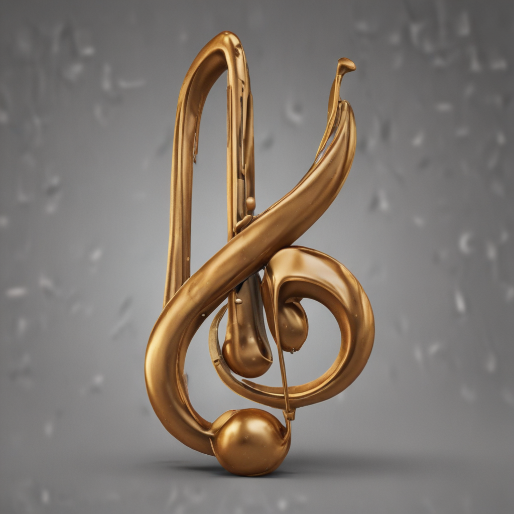 Elegant Golden Treble Clef Symbolizing the Beauty of Musical Harmony