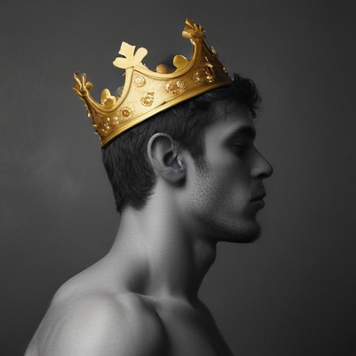 a profile picture of a greyscale silhouette of a man with a floating ...