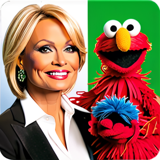 Sesame Street Bert with Pamela Anderson