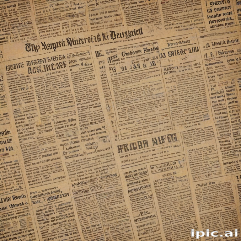 Historical Collection of Vintage Newspapers Displaying Diverse News ...