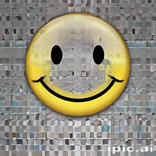 Bright and Cheerful Yellow Smiley Face Against a Textured Gray Background